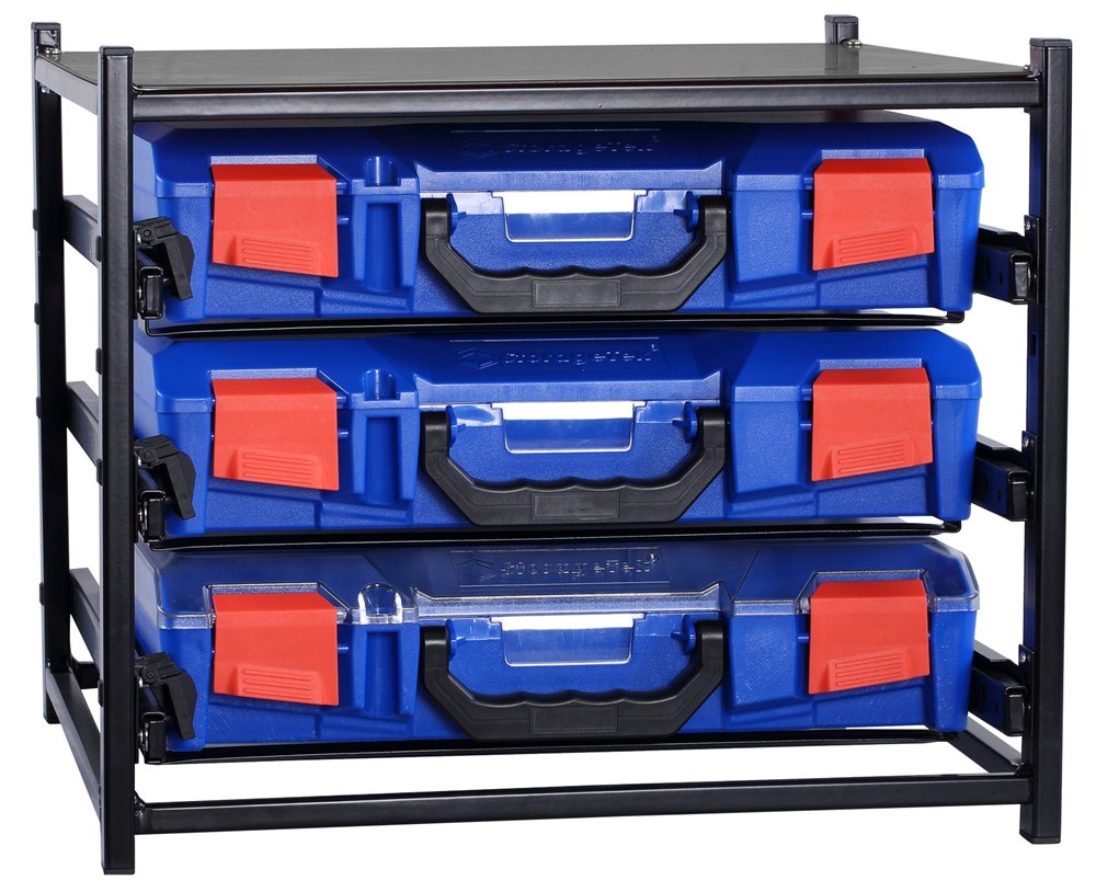 SFS3SA-33SFS3SA - StorageTek Frame complete with 3 small ABS cases with ...