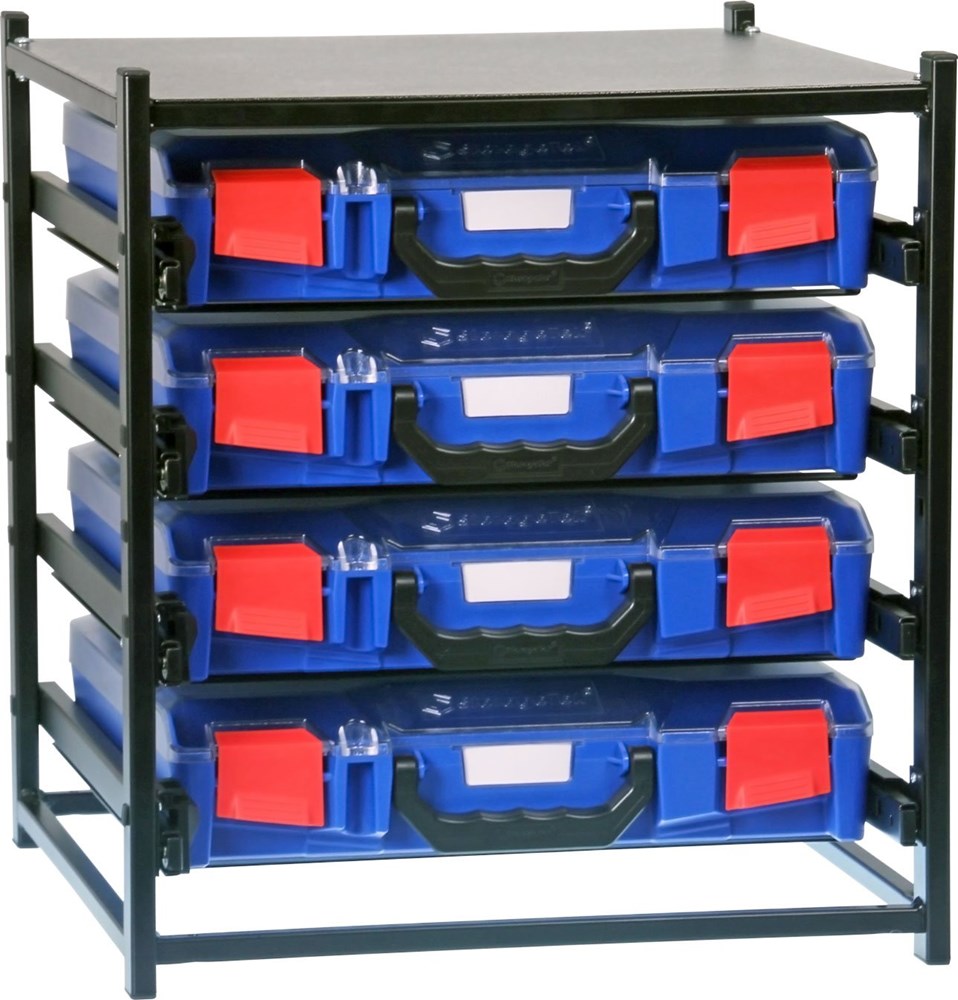SFS4SA-BL - StorageTek Frame complete with 4 small ABS cases with PC ...