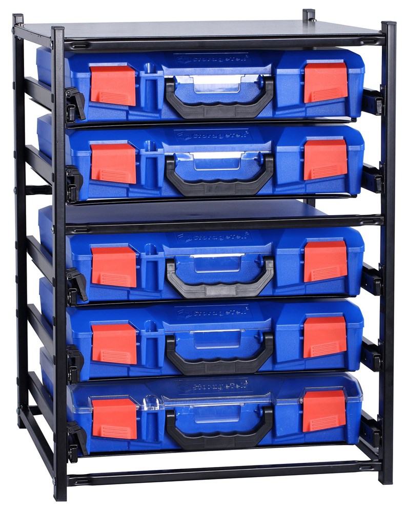 SFS5SA-BL - StorageTek Frame complete with 5 small ABS cases with PC ...